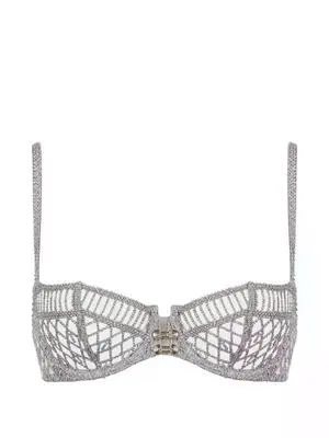 AUBADE Stardust Dream Embroidered Bra - Silver