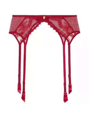 AUBADE Mystery Of Love Lace Suspender Belt - Red