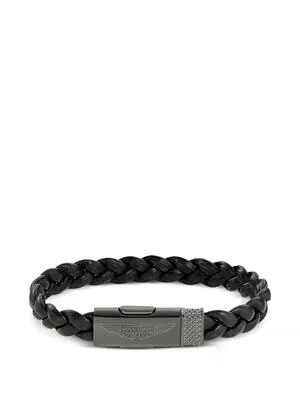 ASTON MARTIN Braided Leather Bracelet - Black