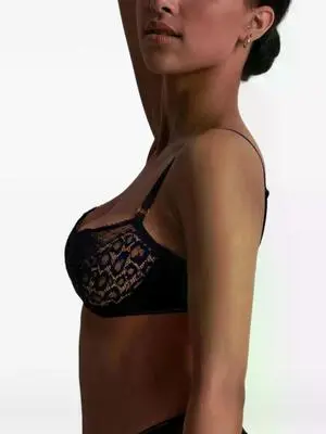AUBADE Illusion Fauve Lace-panelled Bra - Blue