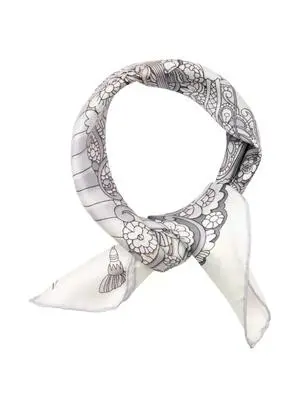 ELIZABETTA Venetian Fan Silk Scarf