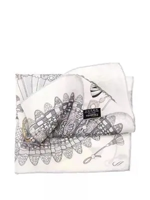 ELIZABETTA Venetian Fan Silk Scarf