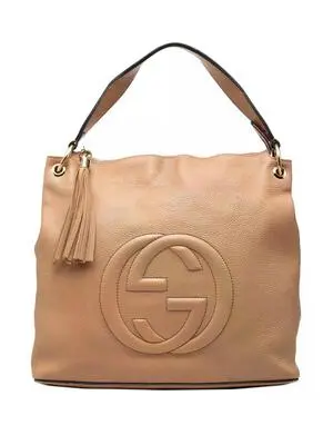 Gucci 2000-2015 Large Pebbled Calfskin Soho Convertible Hobo Satchel