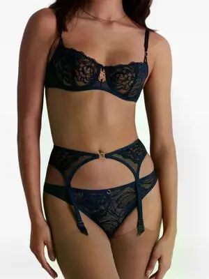 AUBADE Feeling Myself Lace-panel Suspender Belt