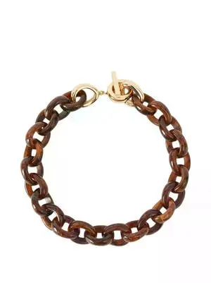 JOSEPH Tortoiseshell-effect Chunky-link Necklace - Brown