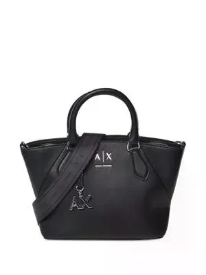 Armani Exchange Logo-plaque Pebbled Tote Bag