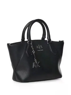 Armani Exchange Logo-plaque Pebbled Tote Bag