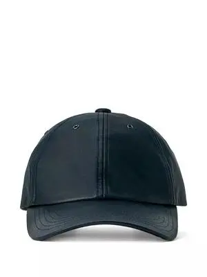 Yohji Yamamoto Stitched Leather Baseball Cap - Black