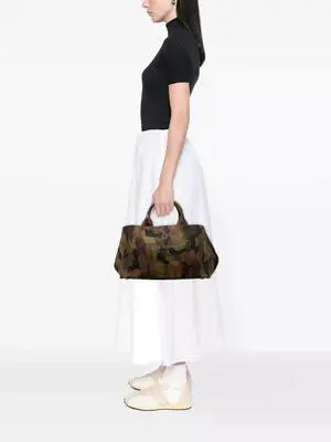 Prada 2000-2013 Canvas Canapa Logo Camouflage Tote Satchel