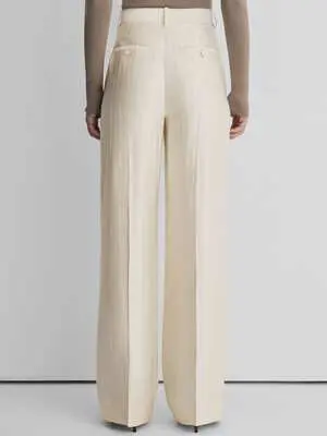 ATELIER Satin Pinstripe Wide-leg Trousers