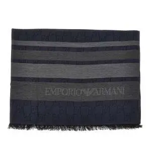 Emporio Armani Viscose And Modal-blend Scarf - Blue