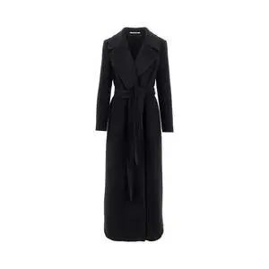 Tagliatore Wool Cloth Long Coat With Belt