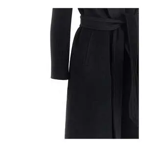 Tagliatore Wool Cloth Long Coat With Belt