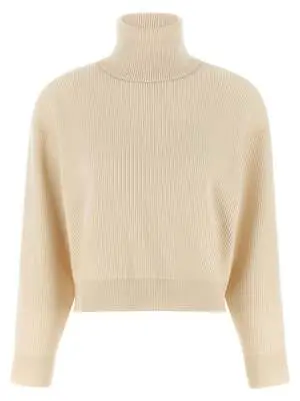 Brunello Cucinelli English Ribbed Sweater - White