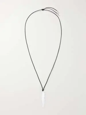 SOPHIE BUHAI Spear Large Sterling Quartz And Cord Necklace