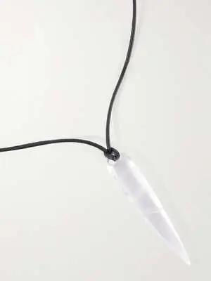 SOPHIE BUHAI Spear Large Sterling Quartz And Cord Necklace