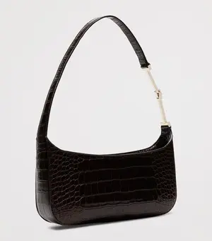 TOM FORD Small Croc-embossed Leather Arc Shoulder Bag