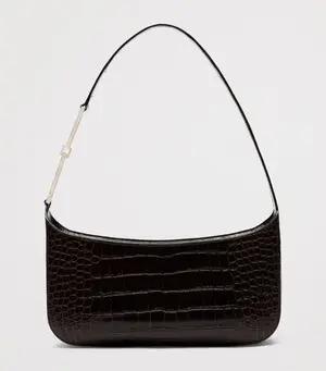 TOM FORD Small Croc-embossed Leather Arc Shoulder Bag