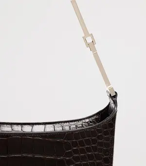 TOM FORD Small Croc-embossed Leather Arc Shoulder Bag