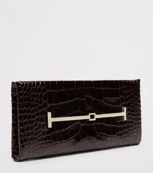 TOM FORD Croc-embossed Leather Clutch Bag