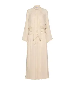 Marella Tie-detail Maxi Dress - Beige