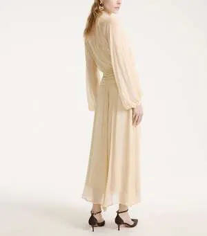 Marella Tie-detail Maxi Dress - Beige