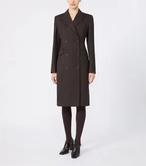 Max Mara Virgin Wool Double-breasted Blazer Midi Dress