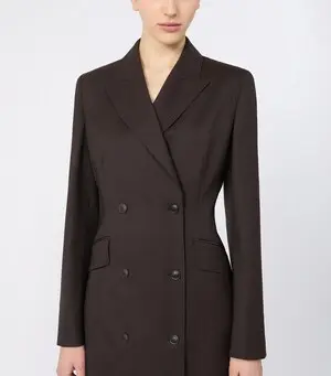 Max Mara Virgin Wool Double-breasted Blazer Midi Dress