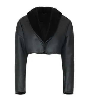 Max Mara Cropped Shearling Jacket