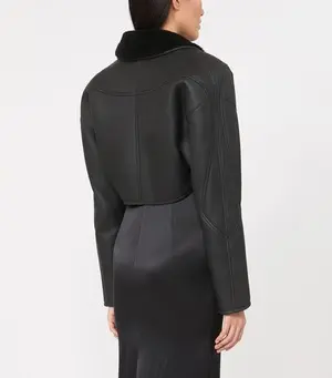 Max Mara Cropped Shearling Jacket