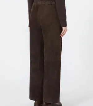 Max Mara Suede Drawstring Trousers