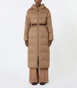 Max Mara Camel-wool Reversible Puffer Coat