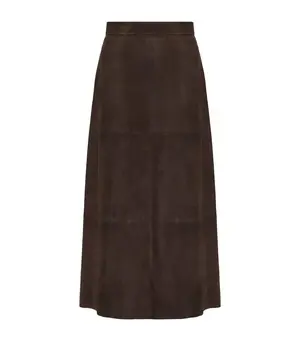 Max Mara Suede Midi Skirt