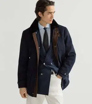 Brunello Cucinelli Cashmere Beaver Cloth Field Jacket