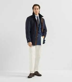 Brunello Cucinelli Cashmere Beaver Cloth Field Jacket