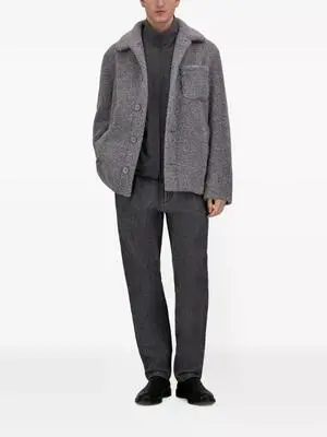 Herno Teddy-effect Melange Jacket