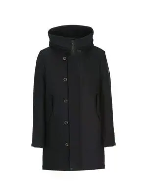 Peuterey Kasa Logo-patch Hooded Parka Coat - Black