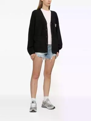 New Era Logo-embroidered Ribbed-knit Cardigan