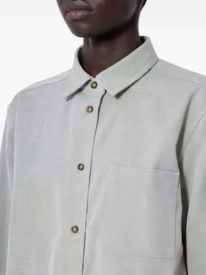 RÓHE Textured-weave Button-down Shirt