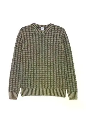 Aspesi Checked Wool Sweater - Grey