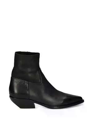 Elena Iachi Pointed-toe Leather Boots - Black