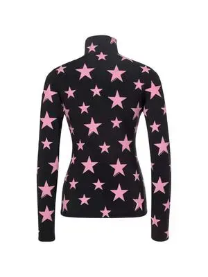 Goldbergh Lunaria Star-print Half-zip Sweatshirt - Black
