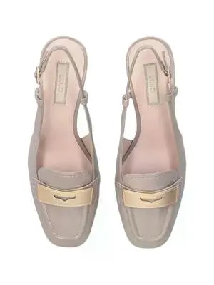 Liu Jo Benny Patent-leather Slingback Pumps - Neutrals