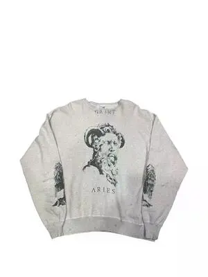 SAINT MXXXXXX Aries Graphic-print Sweater - Neutrals