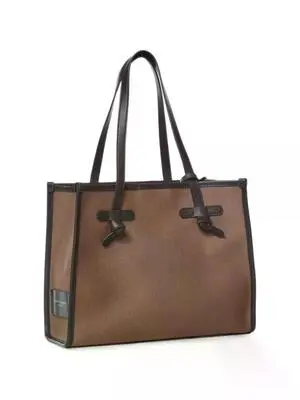 GIANNI CHIARINI Medium Marcella Knot-detail Tote Bag - Brown