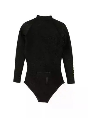 Cynthia Rowley Glitter-effect Long-sleeve Swimsuit