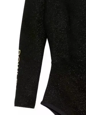 Cynthia Rowley Glitter-effect Long-sleeve Swimsuit