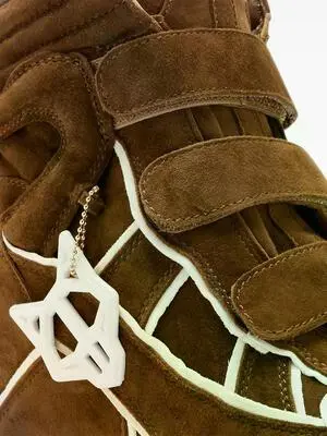 NAKED WOLFE Element Touch-strap Suede Sneakers - Brown