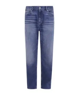 7 For All Mankind Faded Straight-leg Jeans