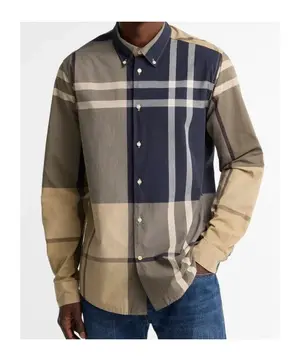 Barbour Oversized Plaid Dunoon Slim-fit Long-sleeve Shirt